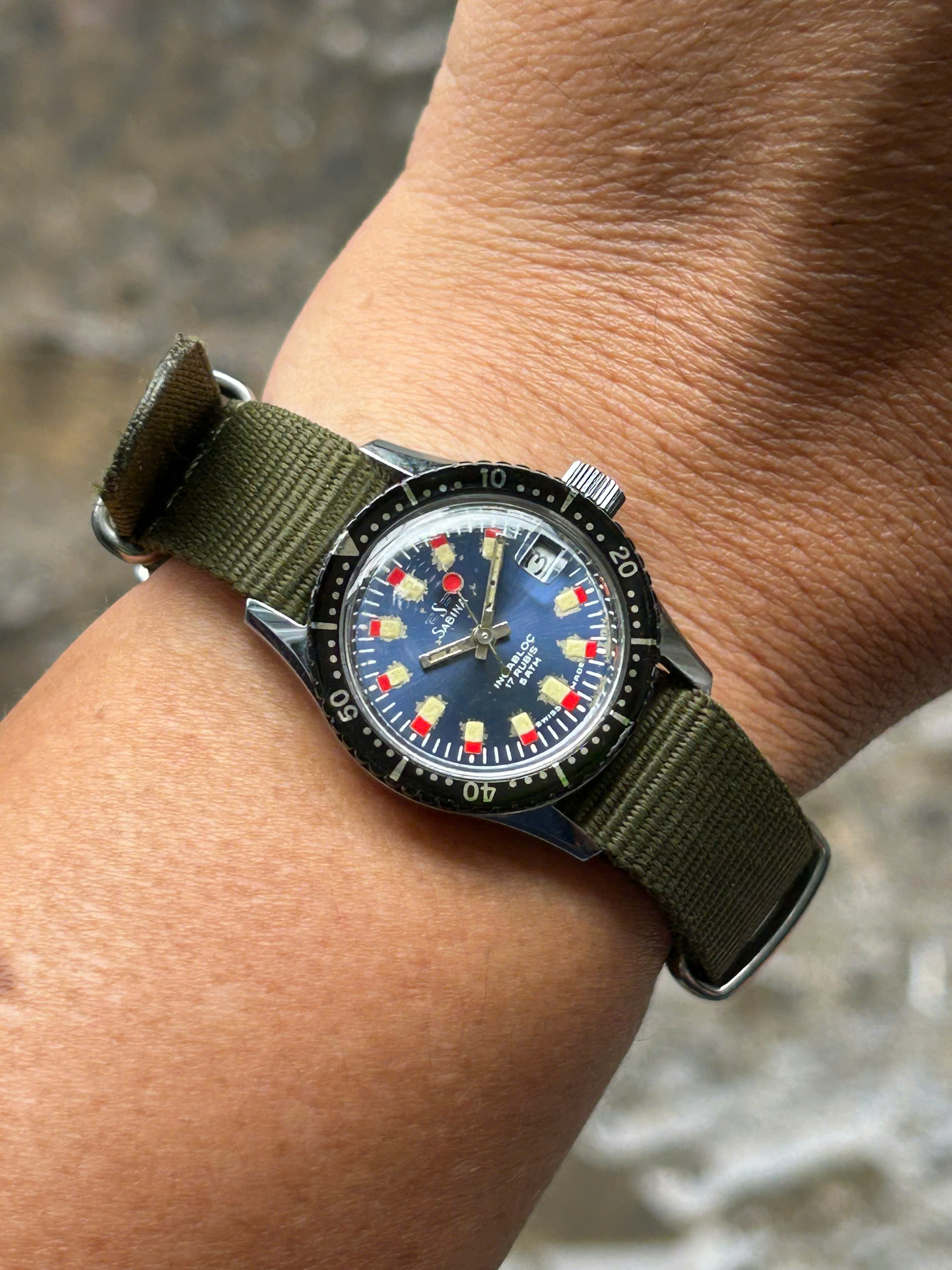 Sabina Vintage incabloc 17 rubis manual winding watch, Swiss made. All ...