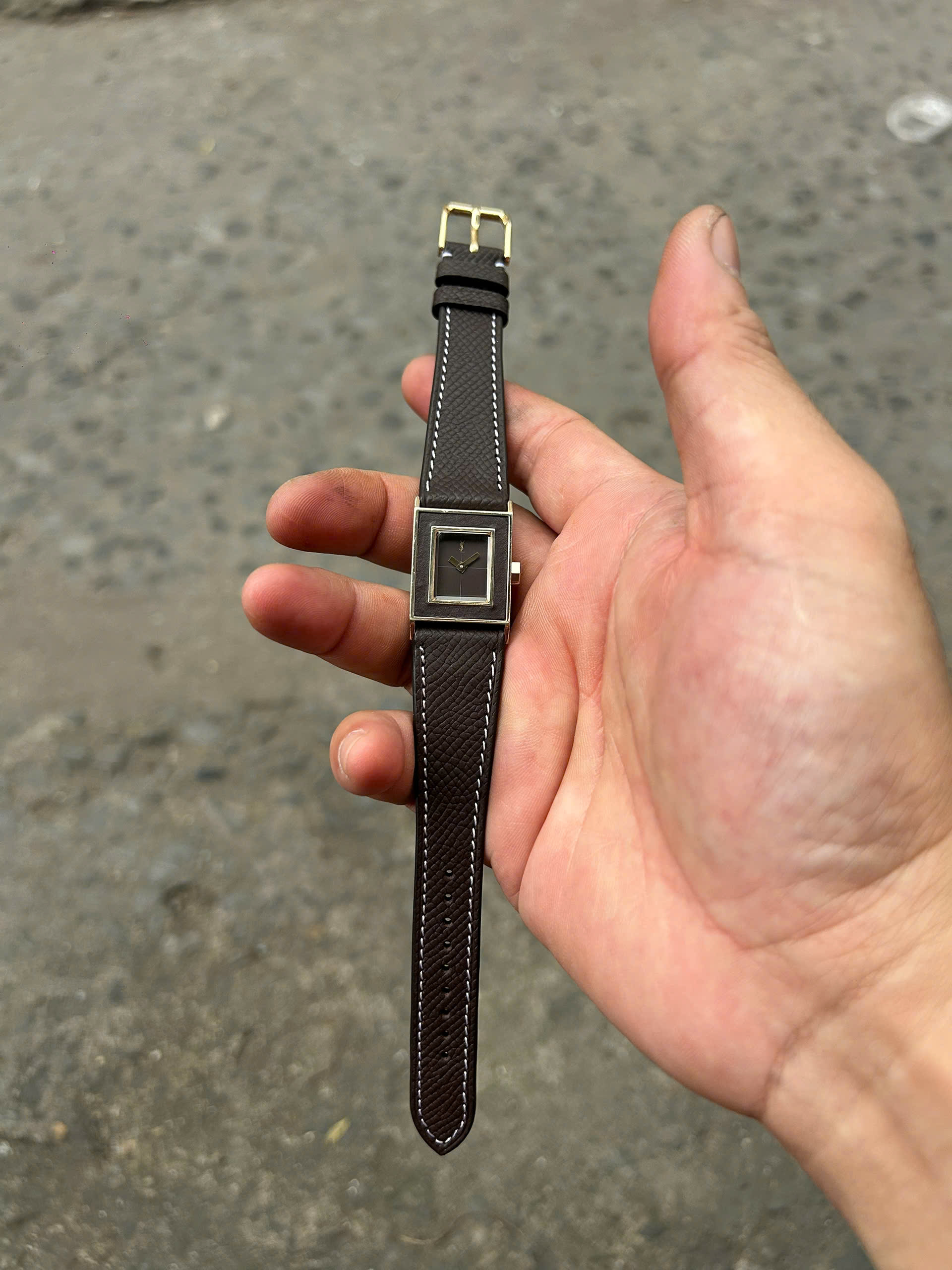 YSL Citizen tank manual winding watch 4-676149 Y0, made in Japan ...