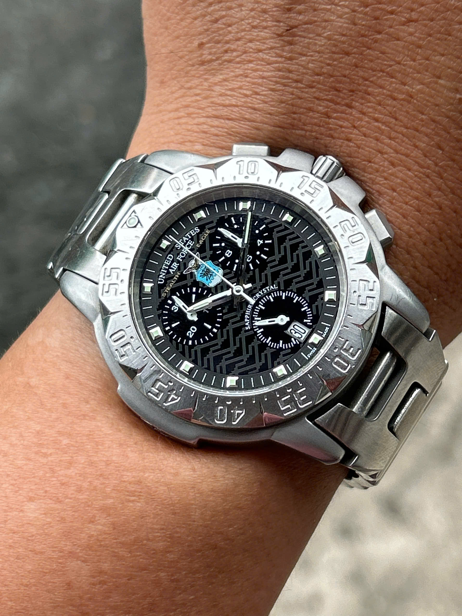 United States Air Force Stealth Eagle chronograph Quartz watch , made ...