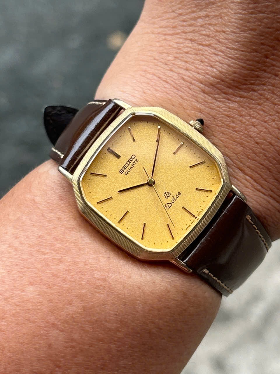 Seiko Dolce Quartz 9641-5020 10K base ST.Steel ST.Steel back case Mens Watch Authentic, case no ...