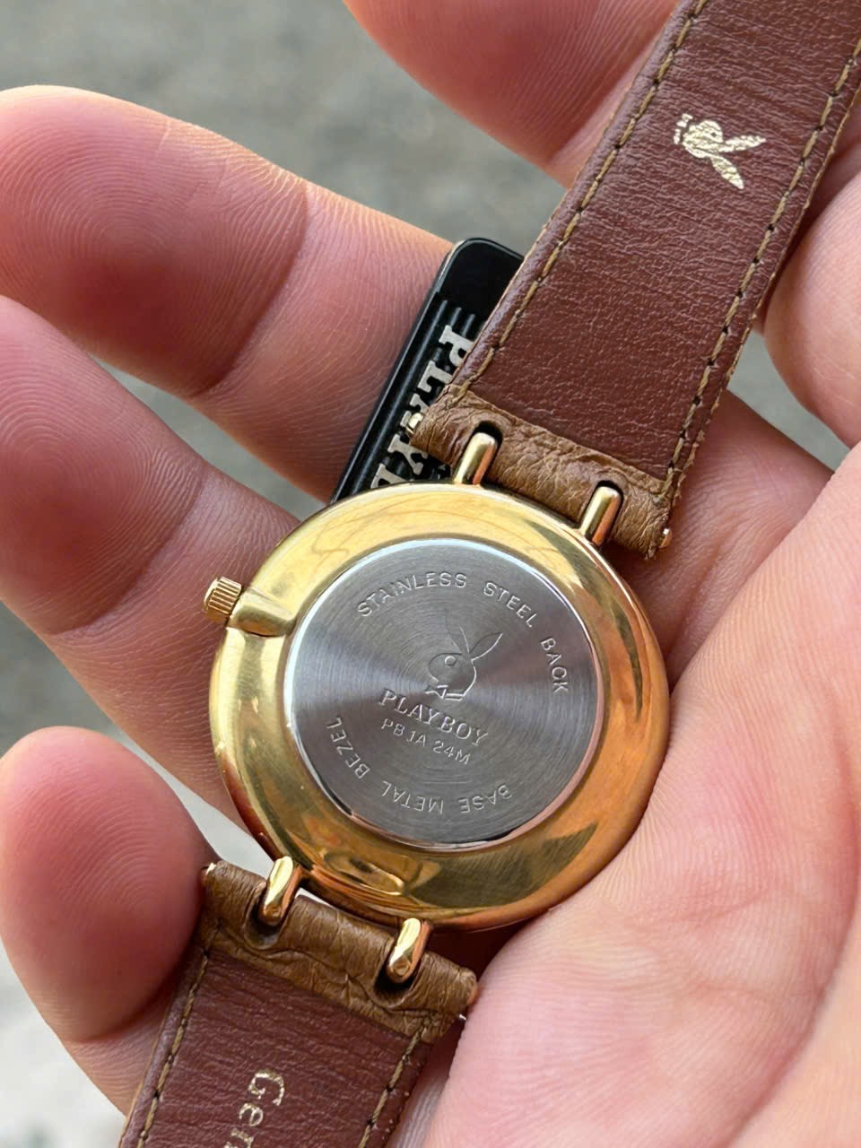 Playboy Quartz watch stainless steel back PB 1A24M. – Long's Fine Watches